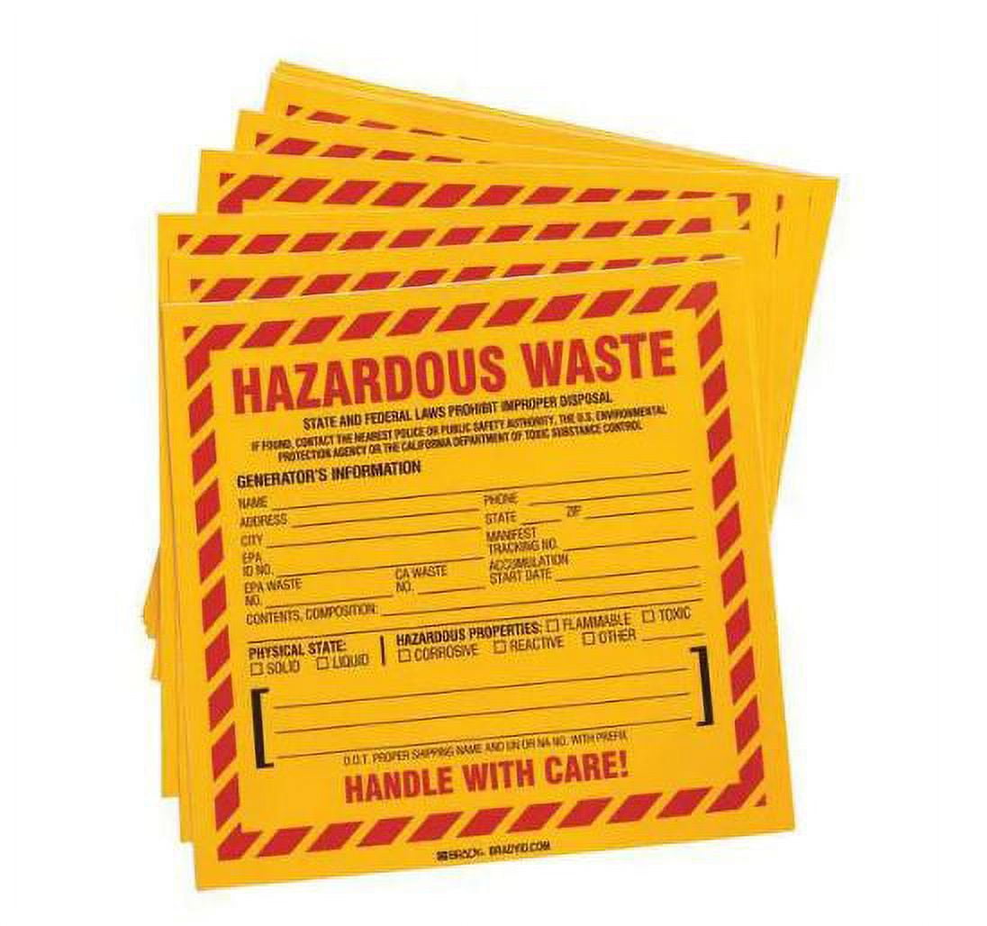 Brady DOT Handling Label, 6" H, 6" W, 121157,PK50 121157 - Walmart.com