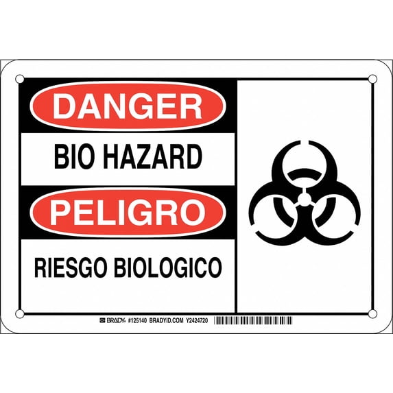 Brady Danger Sign Polystyrene 125140 - Walmart.com