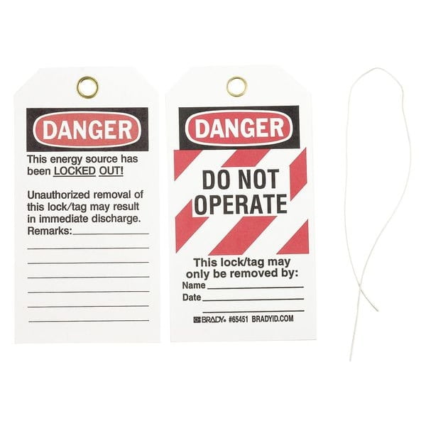 Brady Danger Tag,5-3/4 x 3 In,Cardstock,PK25, 65451 65451 - Walmart ...