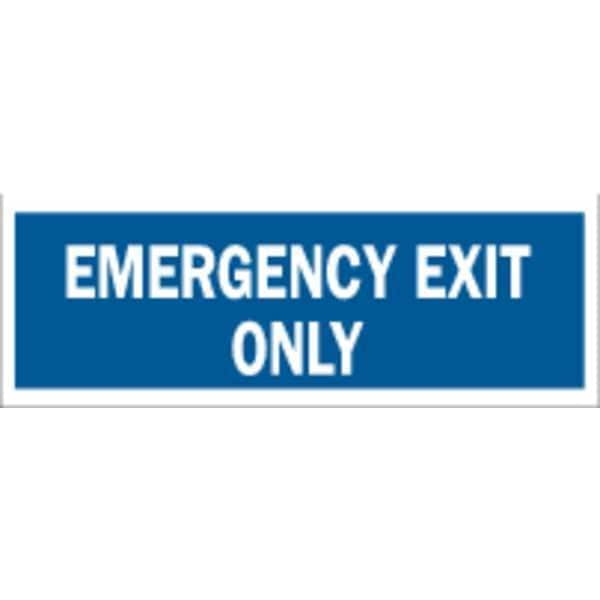Brady Exit Sign,Emergency Exit Only,5"x14" 70915 - Walmart.com