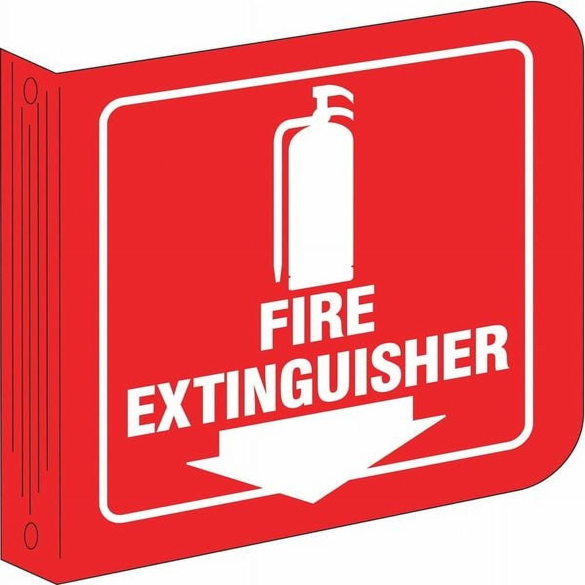 Brady Fire Extinguisher Sign,8X8",WHT/R,ENG L0FE15A - Walmart.com