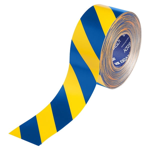 Brady Floor Marking Tape,Blue/Ylw,3"W,100ft 177083 - Walmart.com