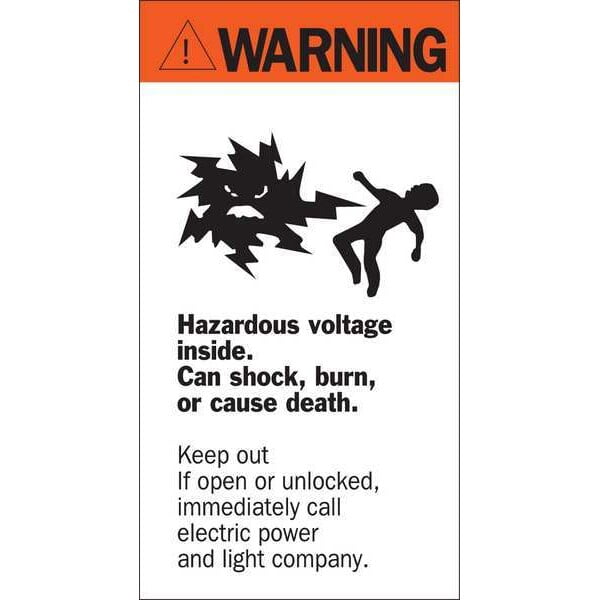 Brady Warning Labels, 8inHx4-1/2inW, Tape 46346 - Walmart Business Supplies