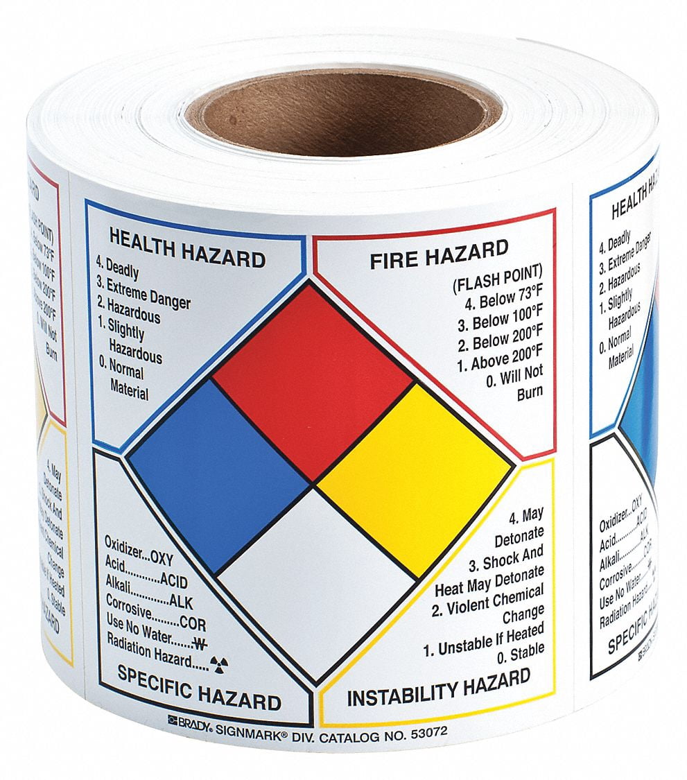 BRADY 53071 Label,Paper Label,6in.Hx6in.W,500 Labels - Walmart.com
