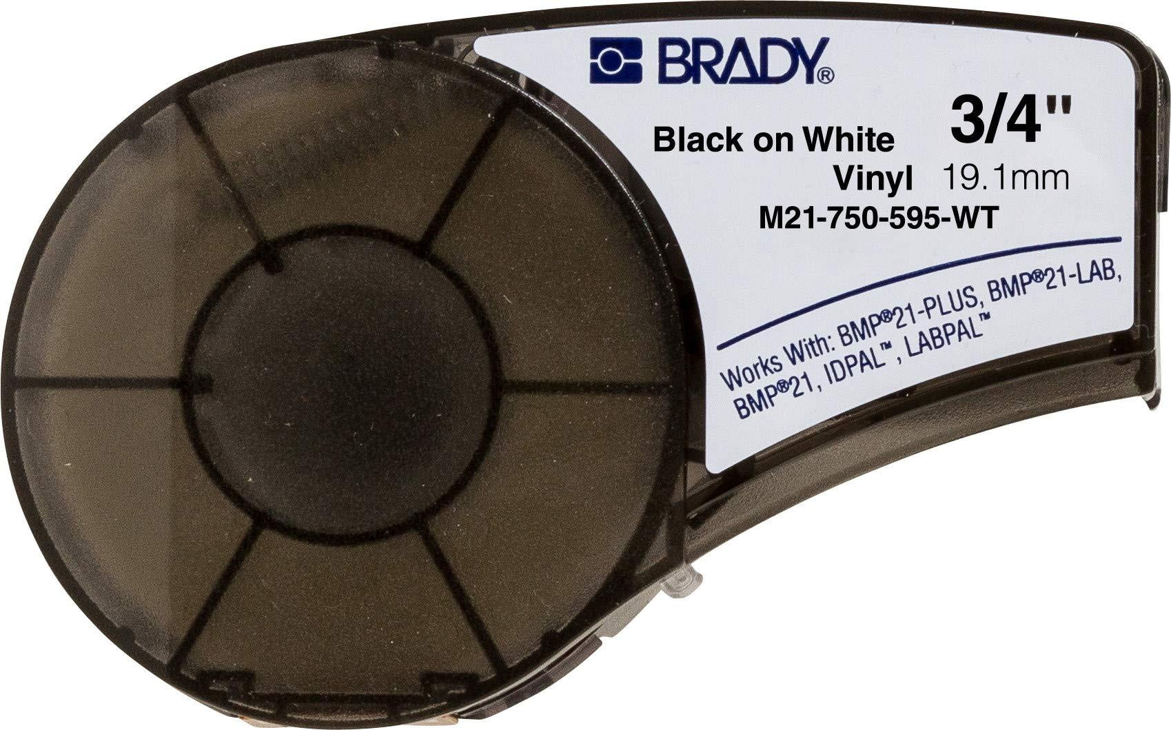 Brady Label Cartridge for BMP21 Series, ID PAL, LabPal Printers, White ...