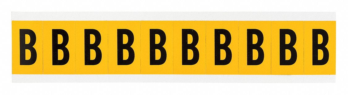 Brady Letter Label,B,1-1/2in.Hx7/8in.W 1530-B - Walmart.com