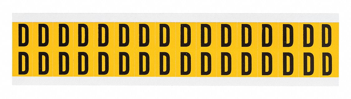 Brady Letter Label,D,3/4in.Hx9/16in.W,Vinyl 1520-D - Walmart.com