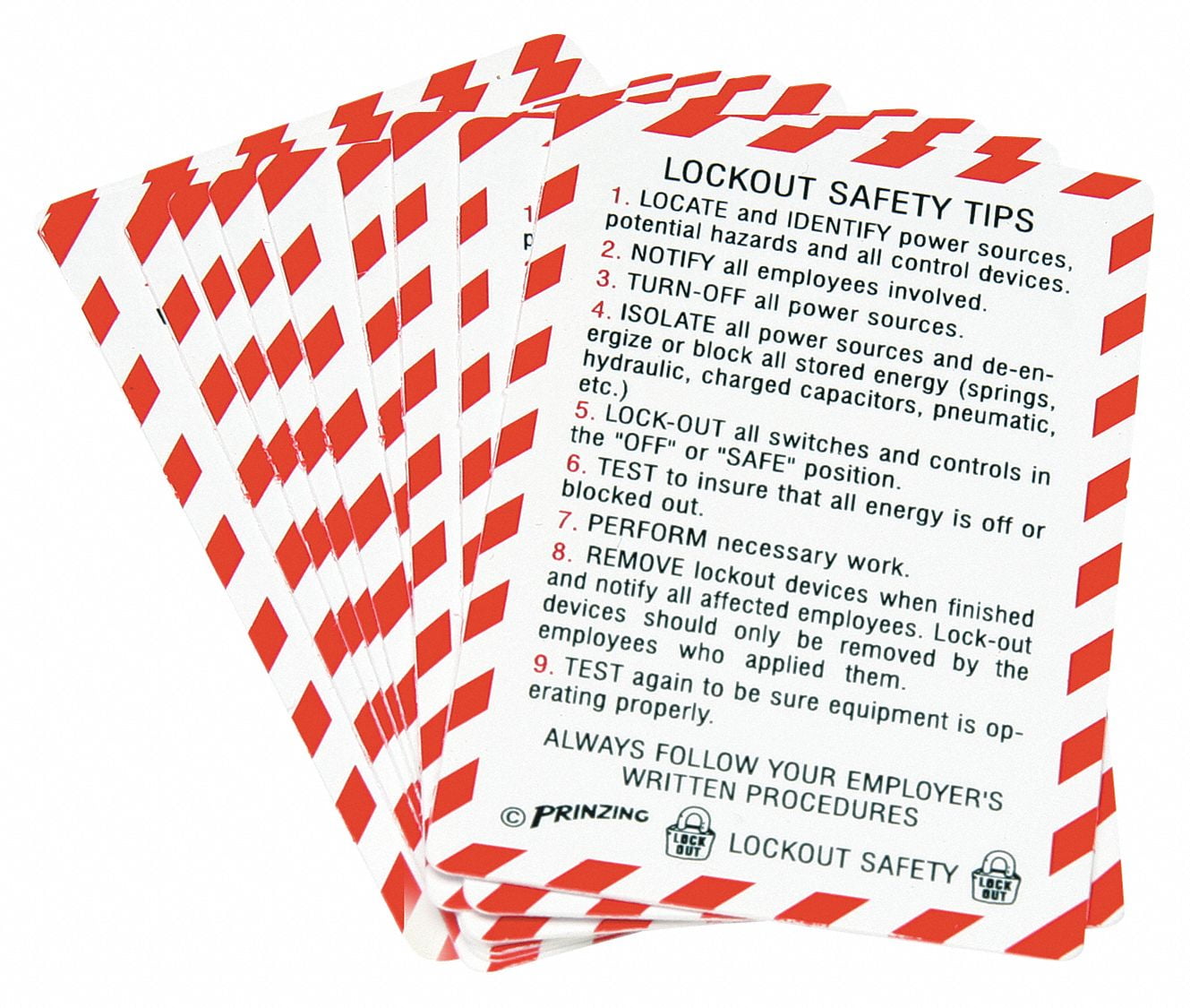 Brady Lock out tag out Wallet Cards,PK10 LOSC13 BI - Walmart.com