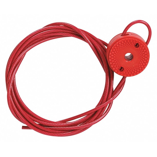 Brady Lockout Cable,8 ft. L 51395 - Walmart Business Supplies