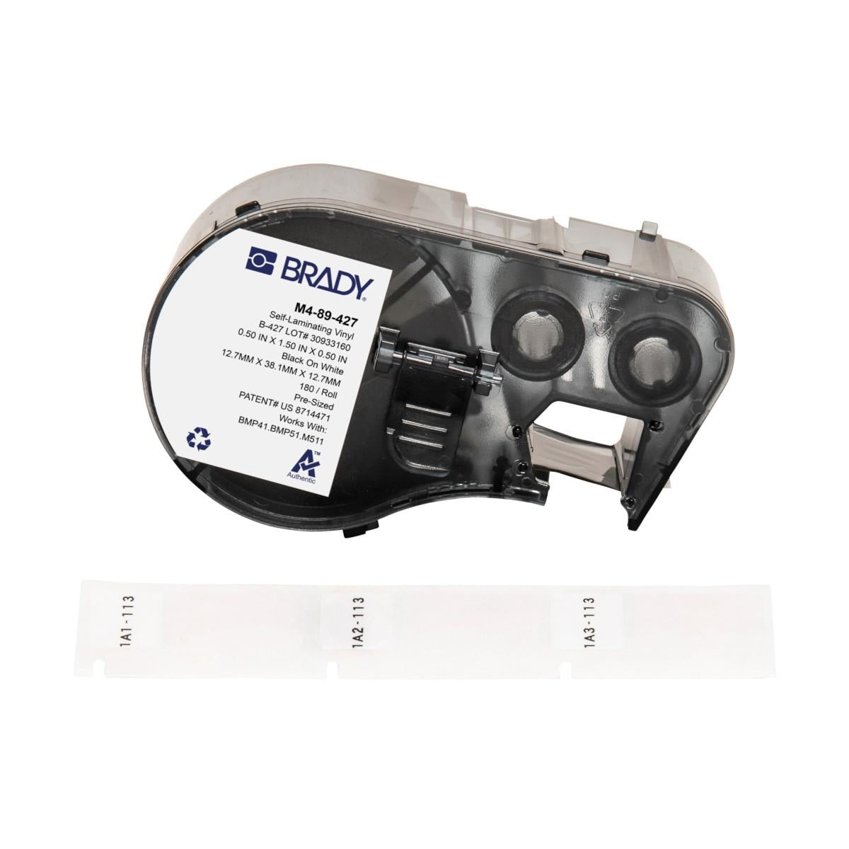 Brady M4-89-427 Self-Laminating Wire and Component Label, 12.7 mm W ...