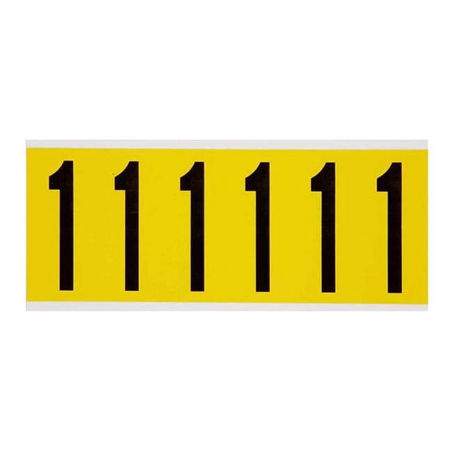 Brady Number Label,1,1-1/2 in. W x 3-1/2 in. H 3450-1 - Walmart.com