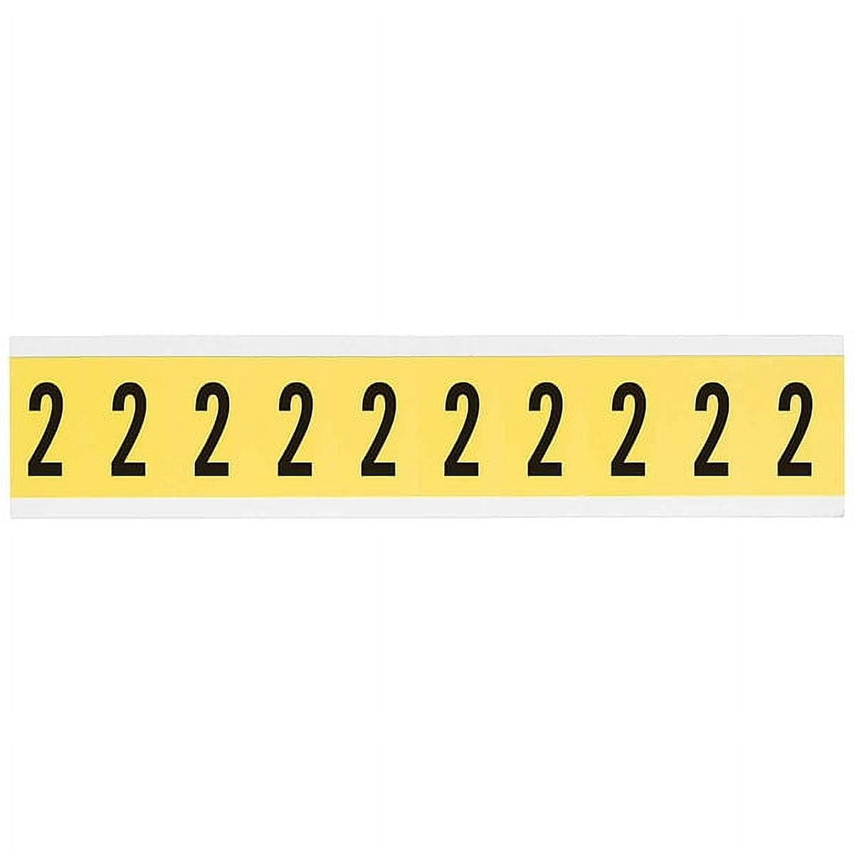 Brady Number Label,1in.H Character,Vinyl Cloth 3430-2 - Walmart.com