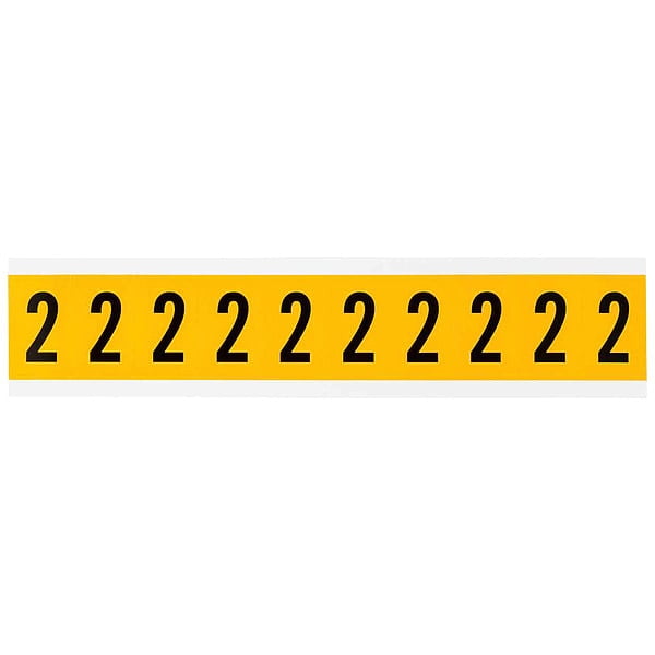 Brady Number Label, 2, 1-1/2in.Hx7/8in.W, Vinyl 1530-2 - Walmart.com
