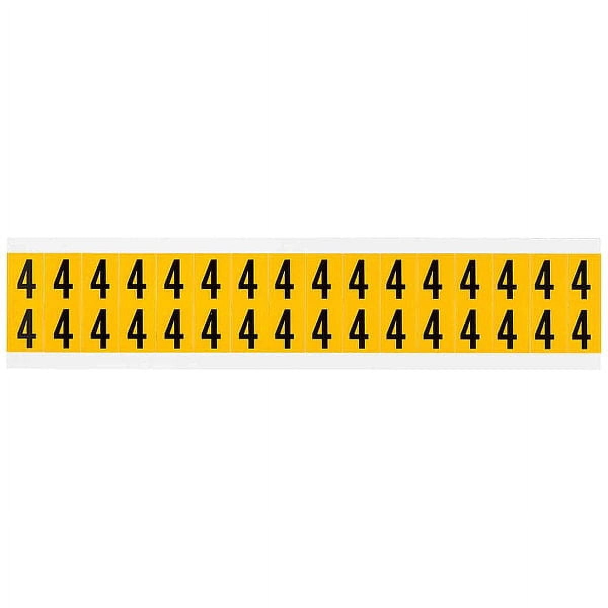 Brady Number Label, 4, 3/4in.Hx9/16in.W, Vinyl 1520-4 - Walmart.com
