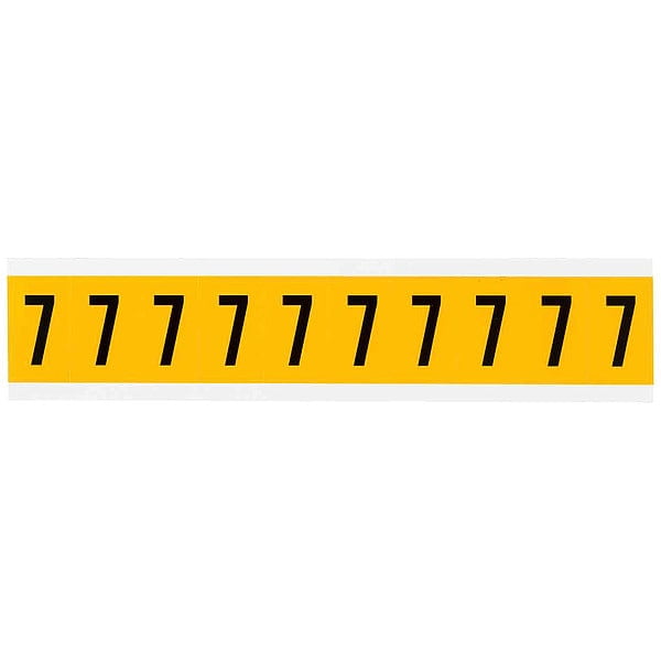Brady Number Label,7,1-1/2in.Hx7/8in.W,Vinyl 1530-7 - Walmart.com