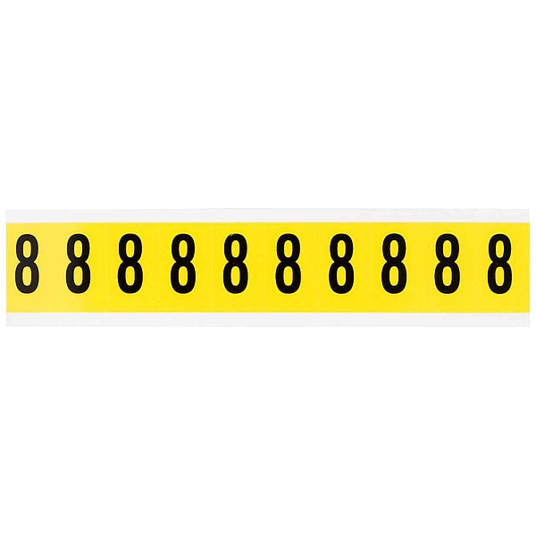 Brady Number Label,8,1-1/2in.Hx7/8in.W 3430-8 - Walmart Business Supplies