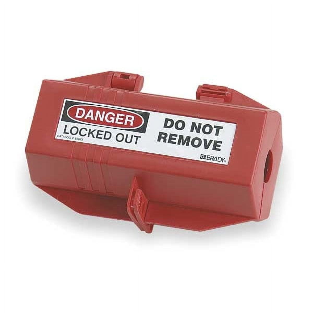 Brady Plug Lockout,Red,9/16In Shackle Dia. 65675 - Walmart.com