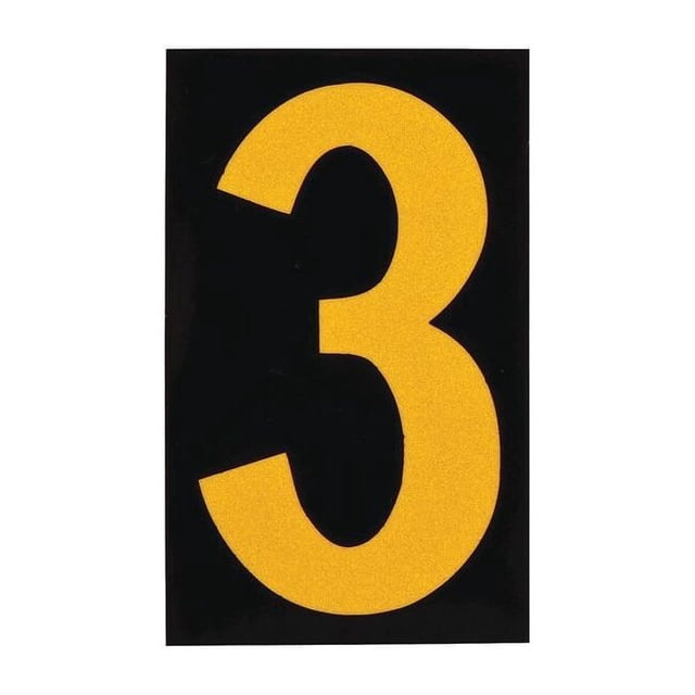 Brady Reflective Numbers And Letters,3,PK25 5000-3 - Walmart Business ...