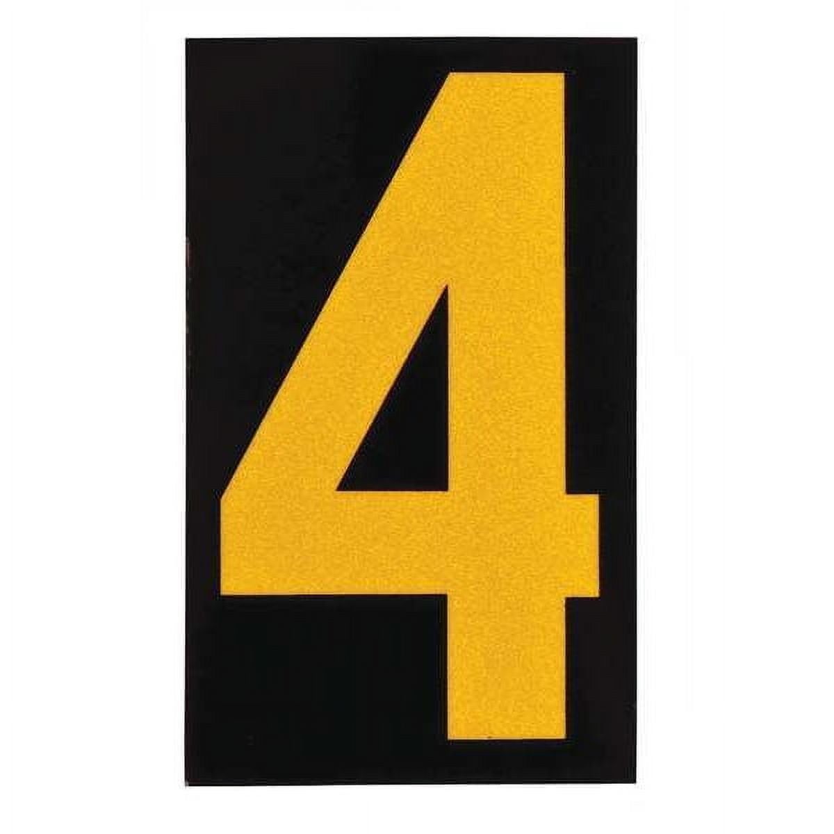 Brady Reflective Numbers And Letters,4,PK25 5000-4 - Walmart.com