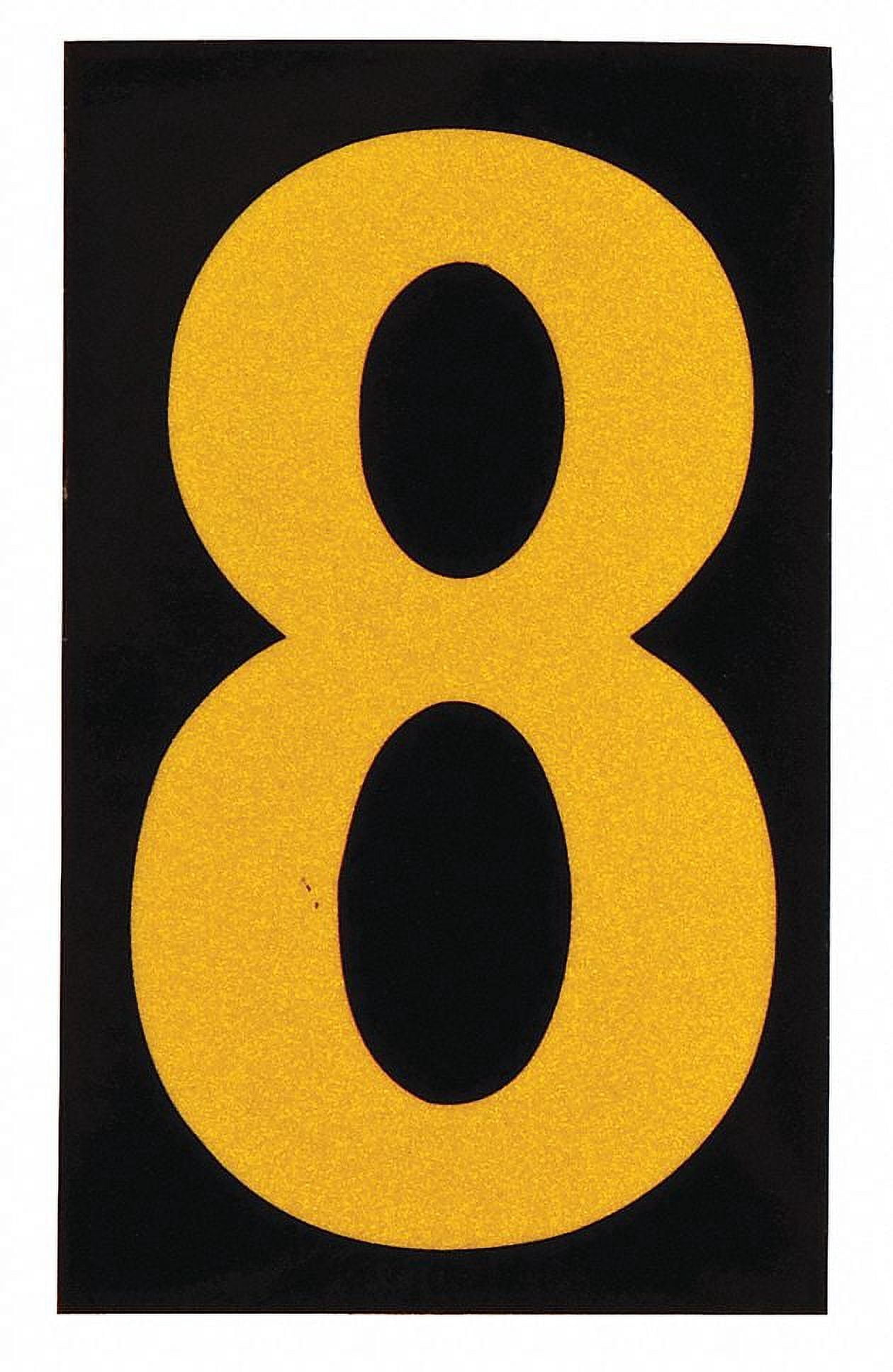 Brady Reflective Numbers And Letters,8,PK25 5000-8 - Walmart.com