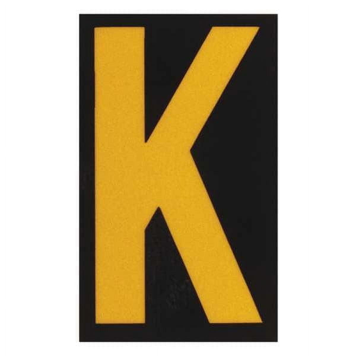 Brady Reflective Numbers And Letters,K,PK25 5000-K - Walmart.com