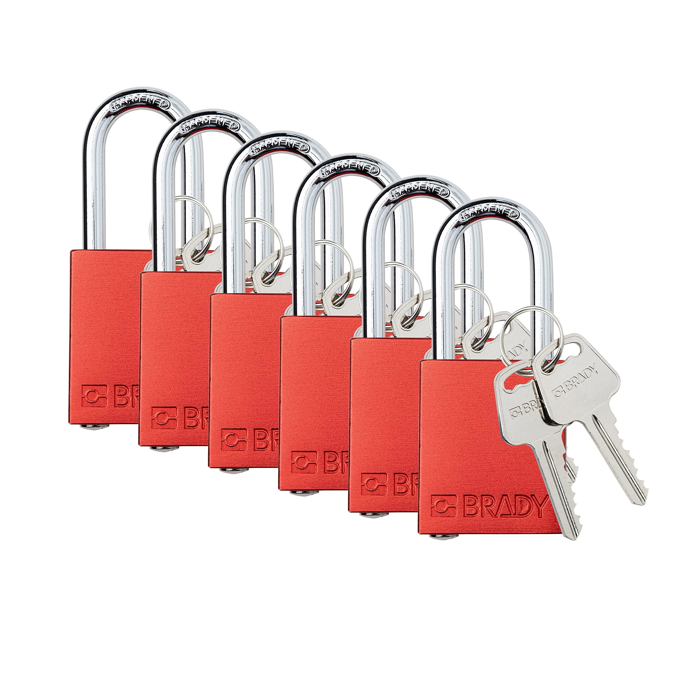 Brady Safety Lockout Padlock Sets - Red - Keyed Alike Safety Lockout ...