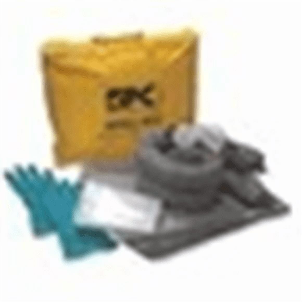 Brady Spill Kit Bag 5 gal Absorbs Oil Chemical Pads Socks Yellow OSHA ...