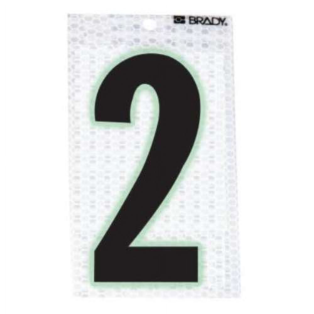 Brady Ultra Reflective Numbers,2,PK10 3010-2 - Walmart.com