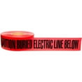 Brady Worldwide Underground Tape Caution Buried Electric Line, Black & Red - 3 in. x 1000 ft ...