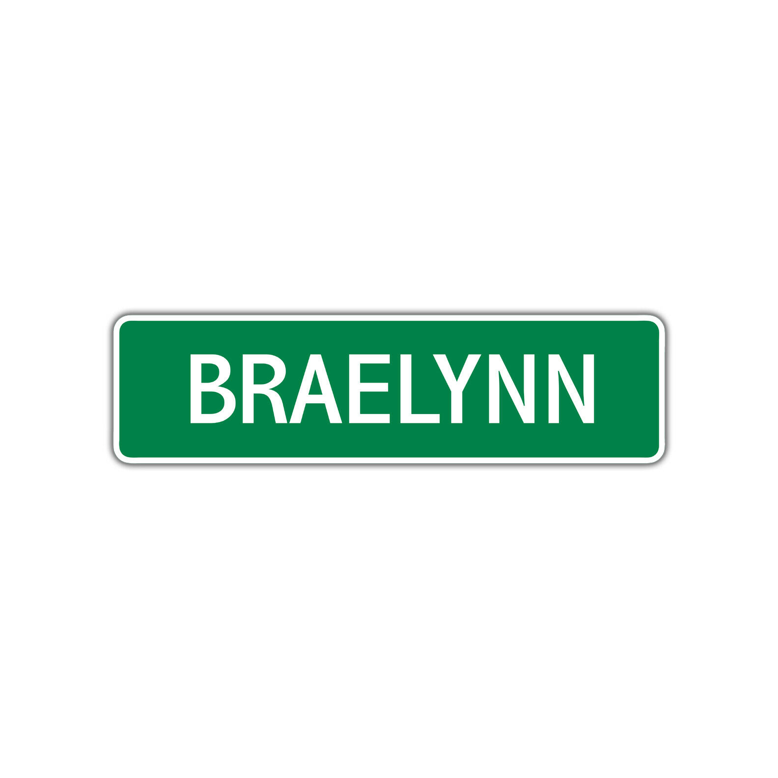 Braelynn Girls Children Name Letter Printed Label Indoor Outdoor Unique ...