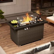 RADIATA 43" Aluminum Propane Fire Pit Table, 60,000 BTU Outdoor Gas ...