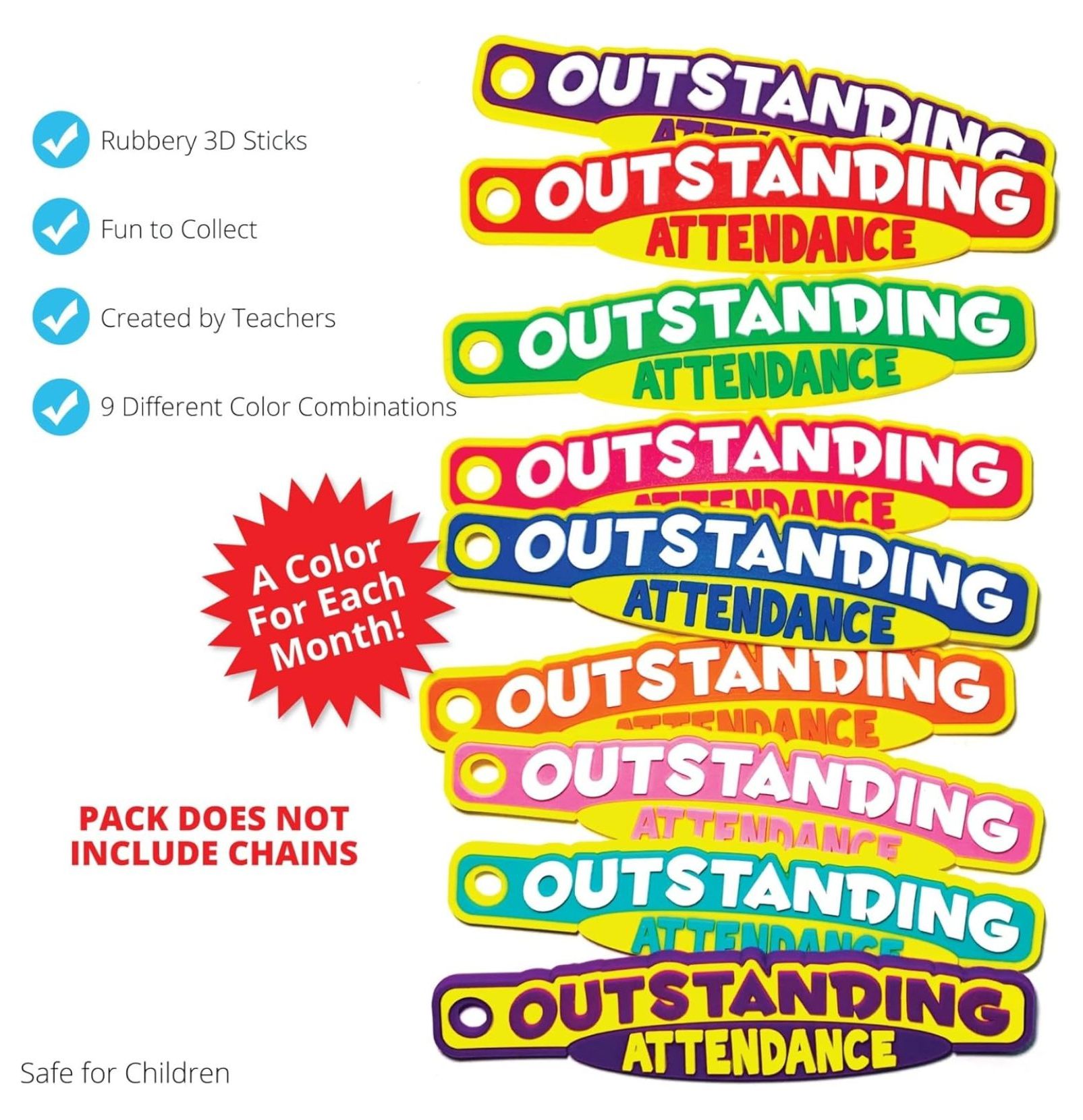 Brag Sticks Outstanding Attendance Value Pack: Wearable Incentives to ...