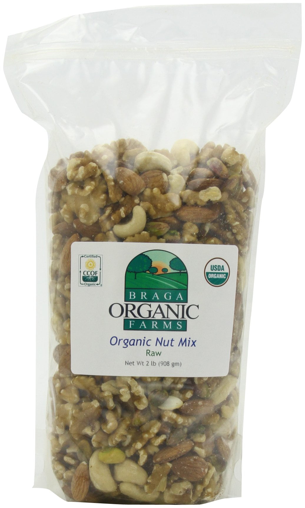 Braga Organic Farms Organic MZF22 Nut Mix 2 lb. bag - Walmart.com