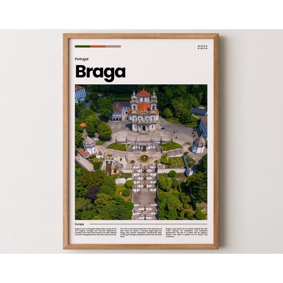Braga Poster Braga Print Braga Photo Braga Art Portugal Poster Portugal ...