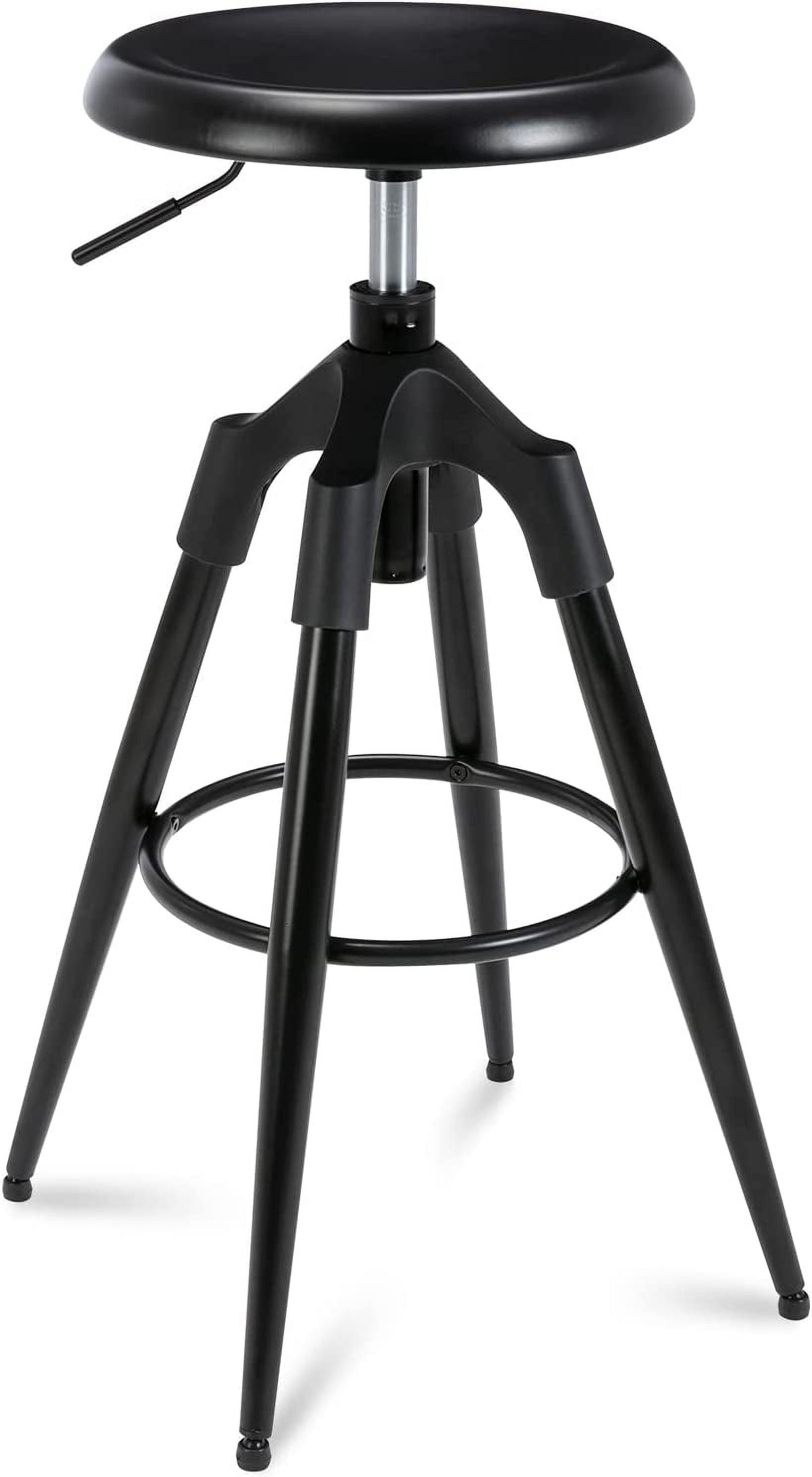 Brage Living 29-32.5 Inch Industrial Adjustable Bar Stool, Swivel Round ...