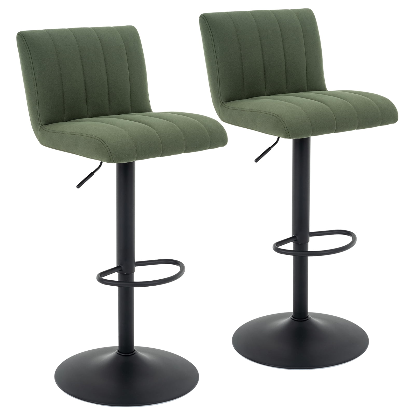 Brage Living Counter Height Bar Stools Set of 2,Adjustable Swivel Bar ...
