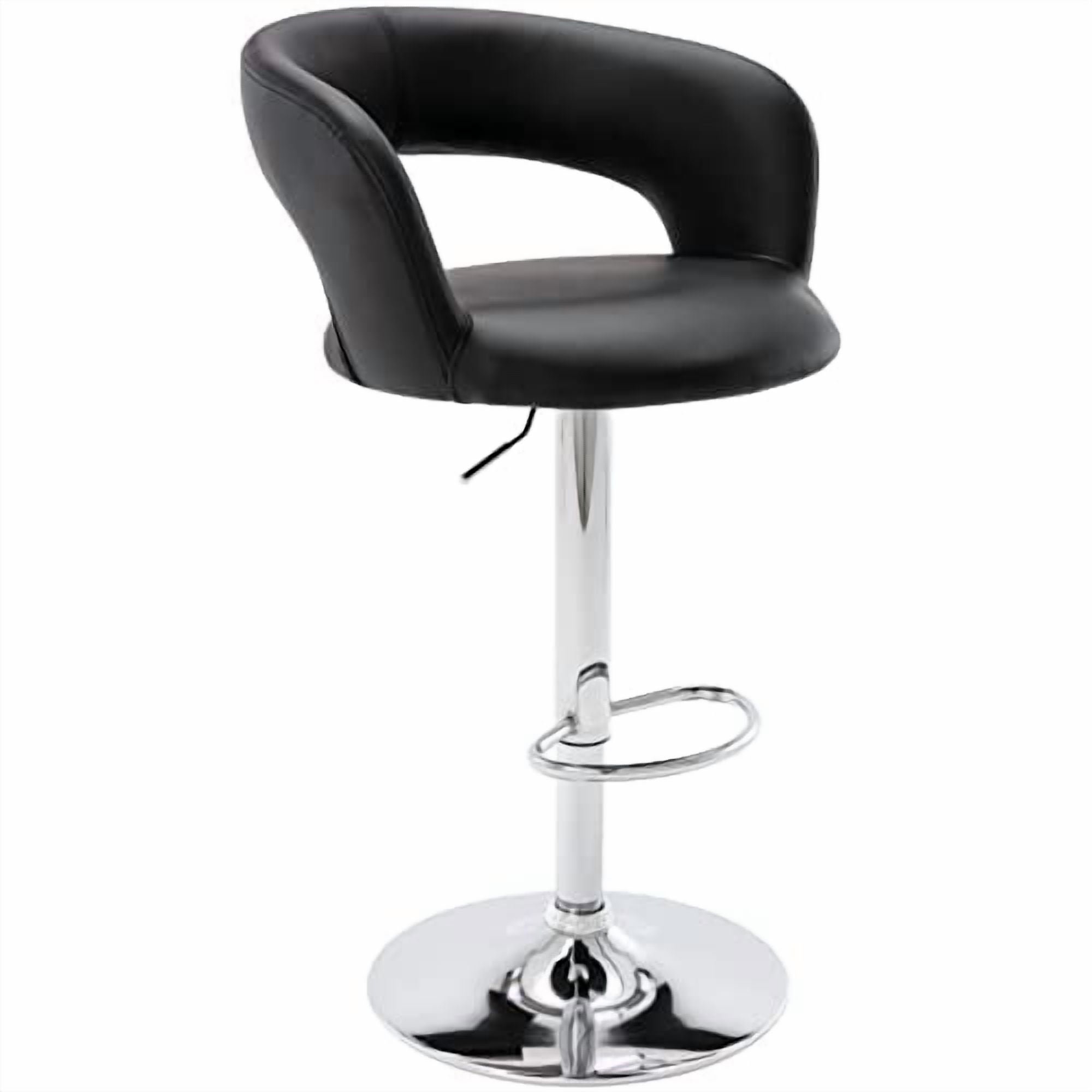 Brage Living Wide Bar Stool, Modern PU Leather Swivel Adjustable ...