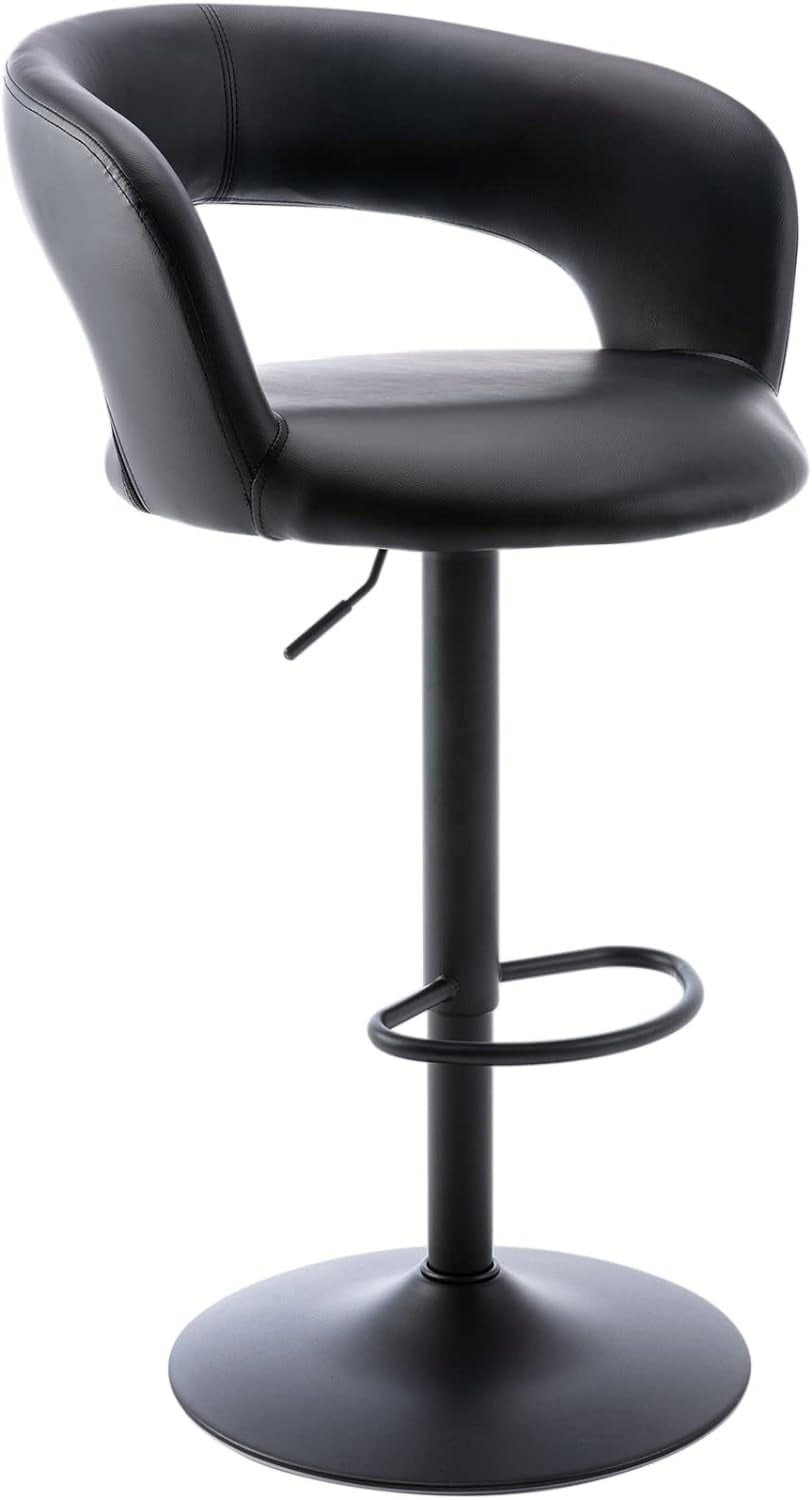 Brage Living Wide Bar Stool, Modern PU Leather Swivel Adjustable ...