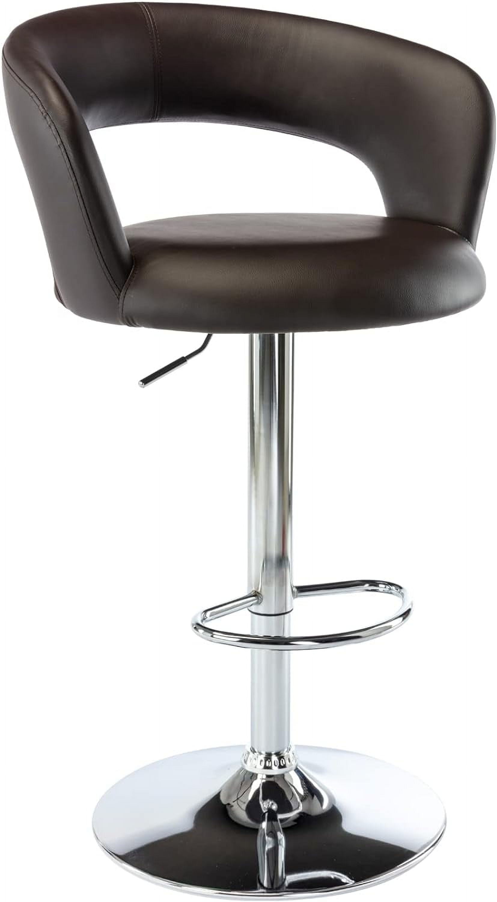 Brage Living Wide Bar Stool, Modern PU Leather Swivel Adjustable ...