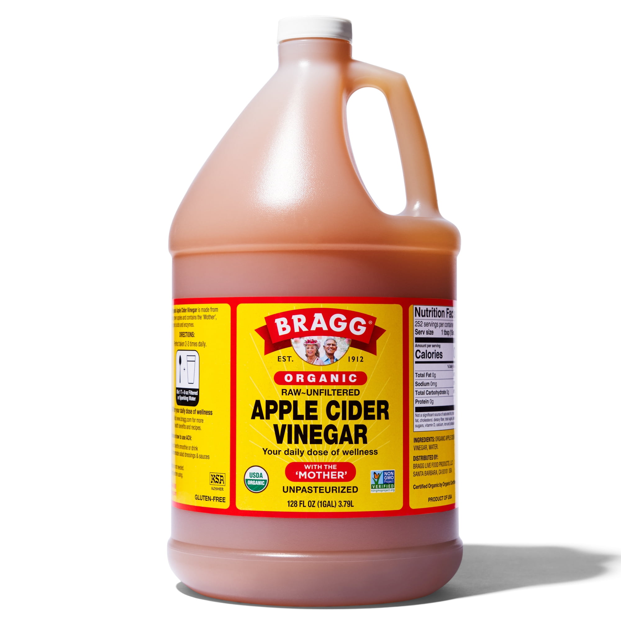 Bragg Apple Cider Vinegar Raw And Unfiltered, 1 Gal. - Walmart.com