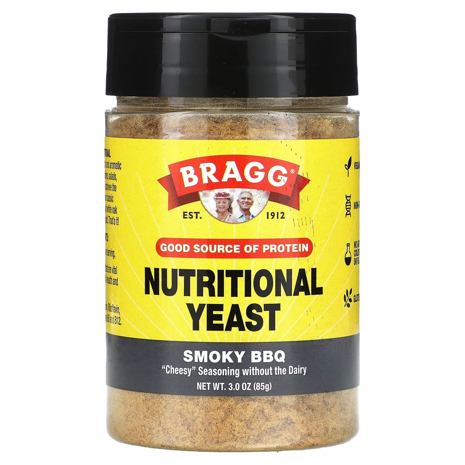 Bragg Nutritional Yeast, Smoky BBQ Seasoning Flakes, Vegan, Gluten-Free ...