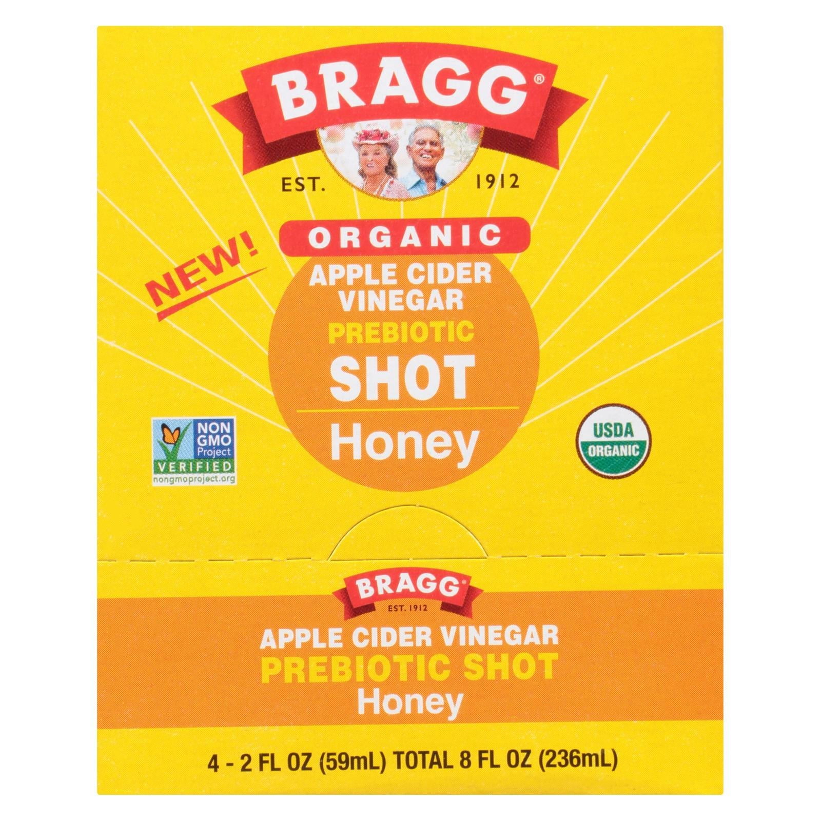 Bragg Organic Unfiltered Apple Cider Vinegar Wellness Shot - 4 Pack of ...