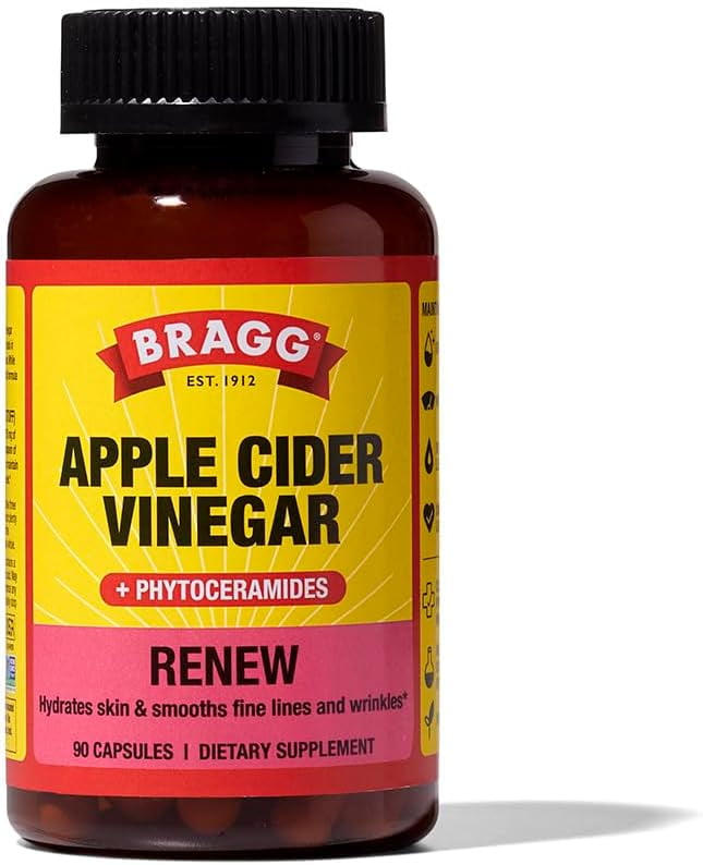 Bragg Renew Apple Cider Vinegar Capsules with Phytoceramides, 90 Ea, 2 ...