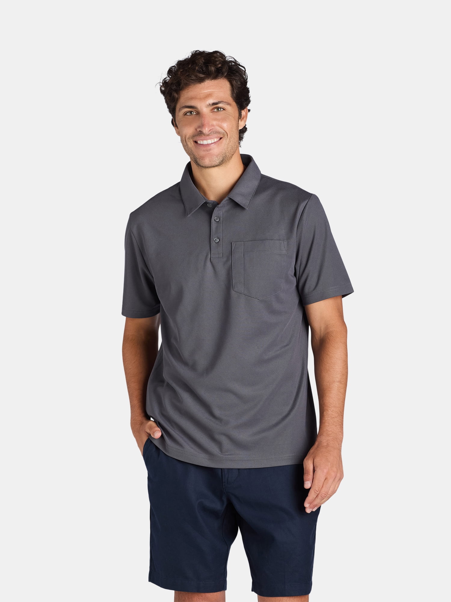 Brahma Men's Polo Work Shirt with Short Sleeves, Sizes S-5XL - Walmart.com