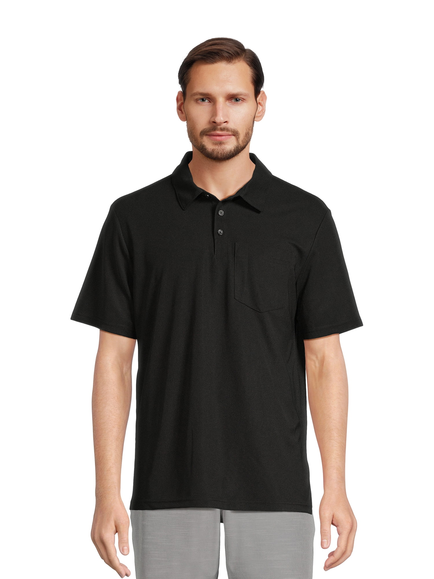 Brahma Men's Poly Polo Shirt, Moisture-Wicking UPF 5 Sun Protection ...