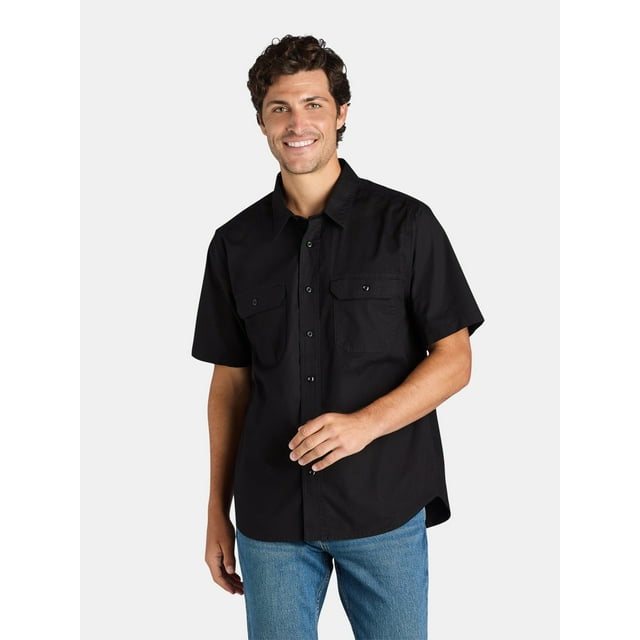 Brahma Men's Ripstop Shirt with Short Sleeves, Sizes S-5XL - Walmart.com