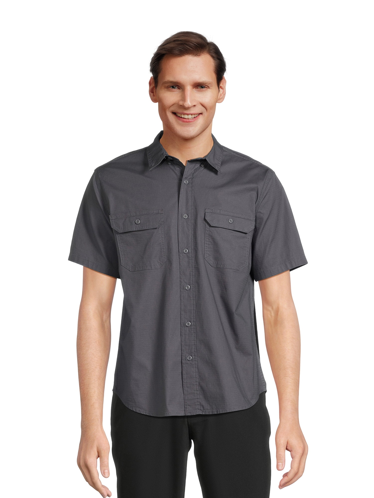 Brahma Men's Ripstop Work Shirt with Short Sleeves, Sizes S-3XL ...