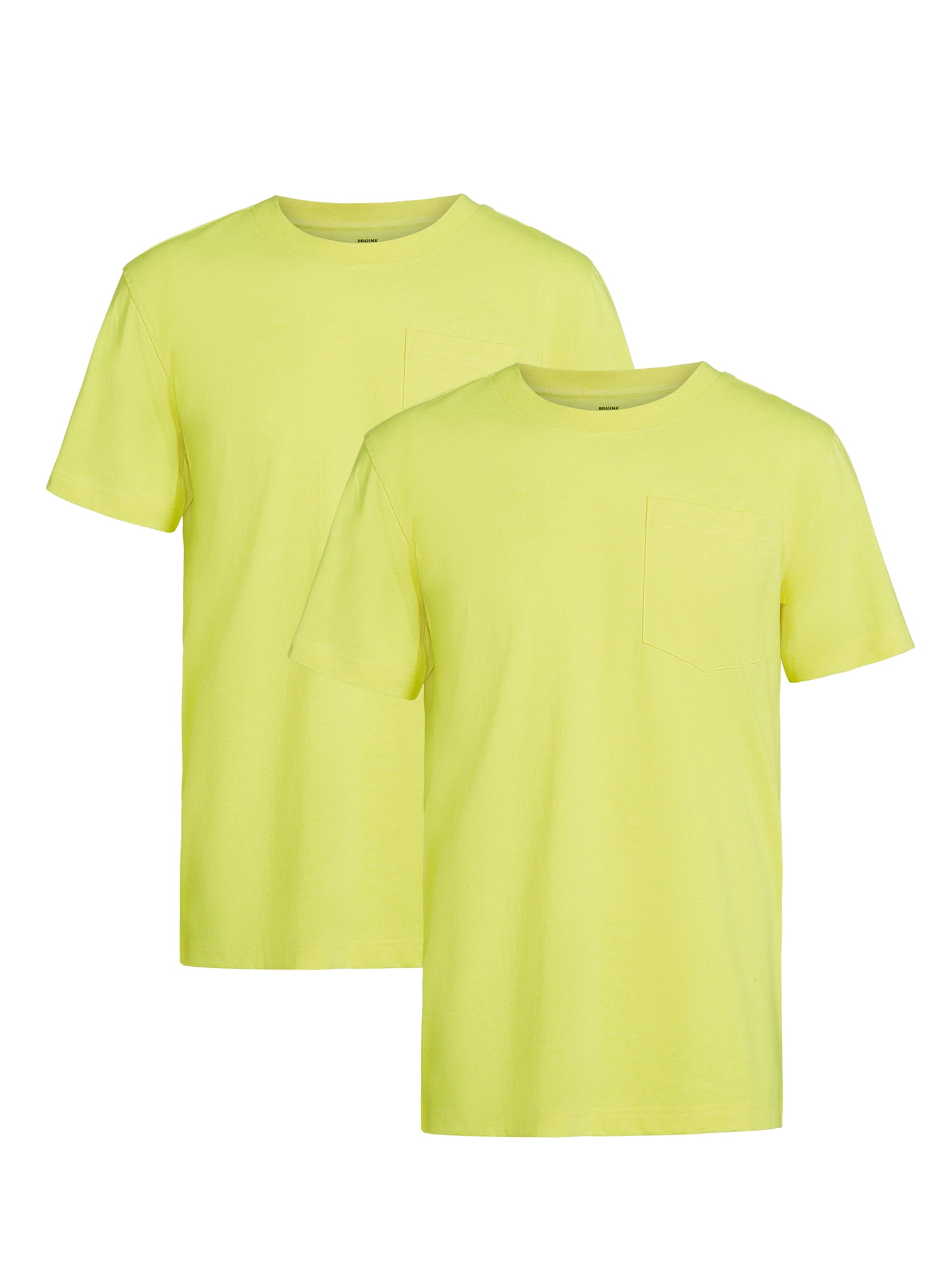 Brahma Men's Moisture-Wicking Short Sleeve Pocket T-Shirt in Yellow ...
