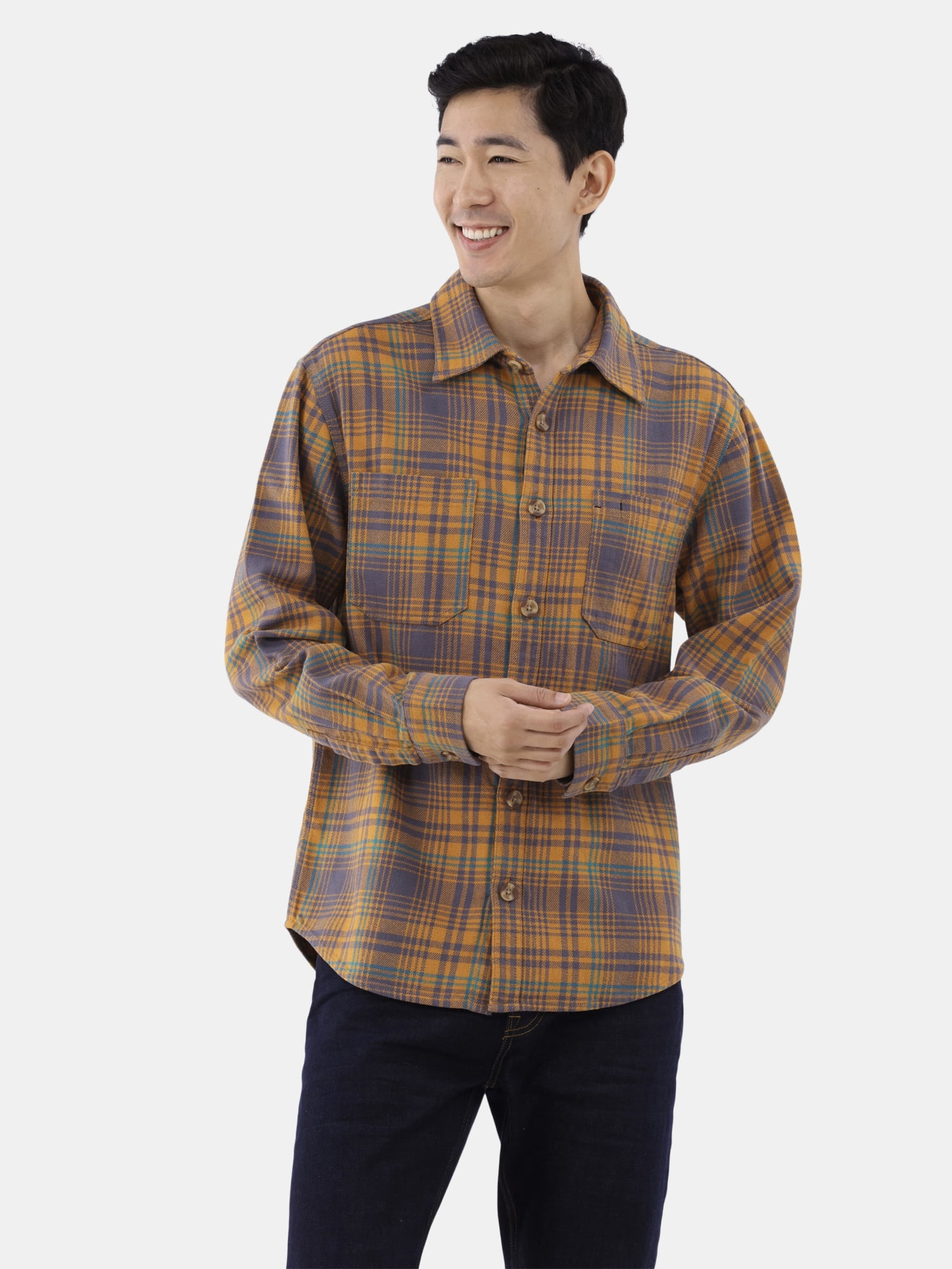 Brahma Men's Work Flannel Shirt, Long Sleeves, Cotton, Sizes S-3XL ...