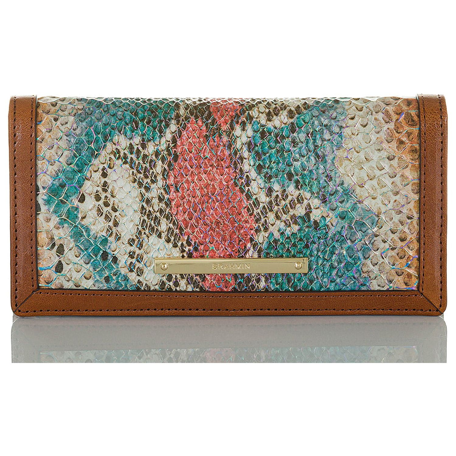 Brahmin Ady Multi Dawson Burnt Orange/Red/Blue-Green Wallet - Walmart.com